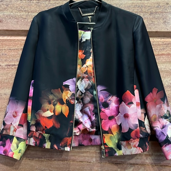Ted Baker London | Jackets & Coats | Ted Baker Londonbomber Jacket Type Black Background With ...